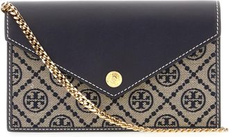 Tory Burch Femme, Sacs, Bleu, Taille: ONE Size T Monogram Envelope Crossbody