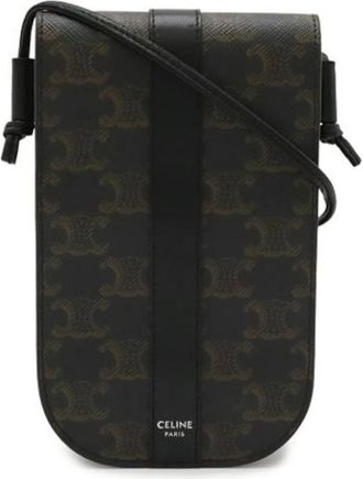 Celine unisex, Pre-owned, Noir, Taille: ONE Size Sac bandouli&egrave;re vintage en plastique Pre-owned