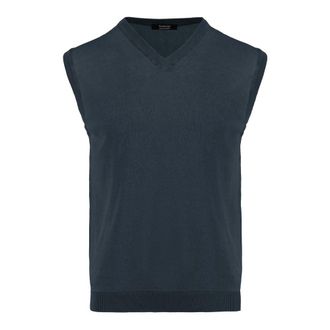 Bomboogie Homme, Pulls, Bleu, Taille: S Gilet en coton &agrave; col en V