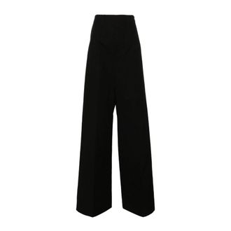 Sportmax High-Waisted Schwarze Wide Leg Hose - - Trousers - Damen - Schwarzk - XS