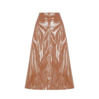 Saison 1865 Jupe midi &eacute;vas&eacute;e en vinyle