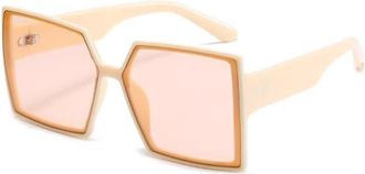 Generic Lunettes De Soleil Carr&eacute;es &Agrave; Grande Monture For Hommes, For Les Vacances, D&eacute;placements, Le Sport, For Femmes(Beige)