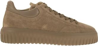 Hogan Low-Top Sneaker - H-Stripes Suede Trainers - Gr. 9_5 - in Braun - f&uuml;r Damen