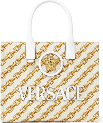 Versace unisex, Sacs, Multicolore, Taille: ONE Size Small Chain Stripes La Medusa Tote