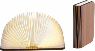 LEDR Ledr - Lampe en forme de livre en bois v&eacute;ritable Noyer - Taille l