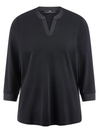 Peter Hahn Shirt Rundhals-Ausschnitt Peter Hahn schwarz