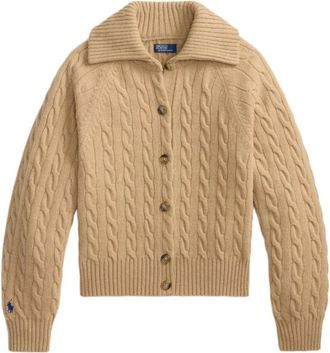 Polo Ralph Lauren Zopfstrick-Cardigan - - Knitwear - Damen - Beige - M