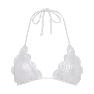 Marysia Swim Silberner Triangel Bikini Top Broadway - - Swimwear - Damen - Grau - M