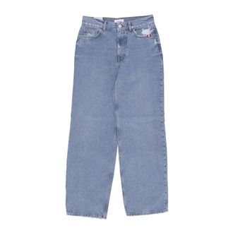 Amish High Waist Relaxed Fit Denim Jeans - - Jeans - Damen - Blau - W28