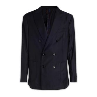 Etro Pinstripe Double-breasted Blazer - - Jackets - Herren - Blau - L