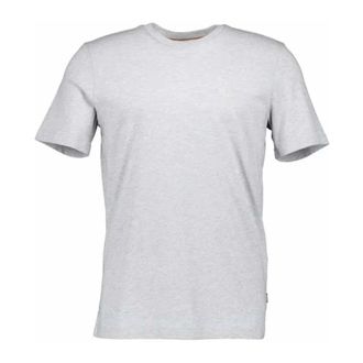 HUGO BOSS Graues Baumwoll-T-Shirt mit Logoaufdruck - - Tops - Herren - Grau - 3XL