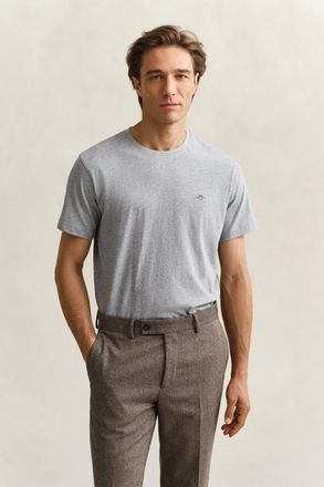 GANT Herren Regular Fit Shield T-Shirt (XXXL) Grau MELANGE