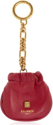 Balmain Femme, Accessoires, Rouge, Taille: ONE Size Pulse Leather Key Ring