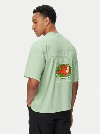 adidas T-Shirt Blinky Graphic LG5062 Gr&uuml;n Oversize