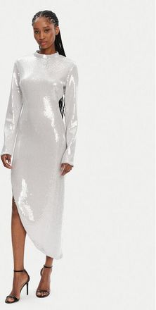 Rotate Coctailkleid 113568 Silberfarben Regular Fit