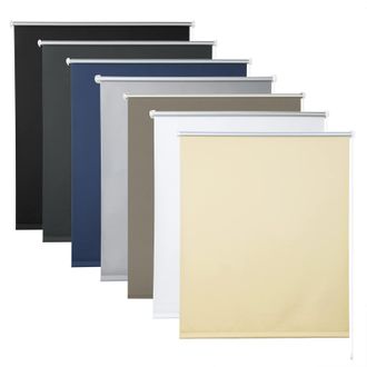 Woltu Verdunkelungsrollo ohne Bohren, Thermo Verdunkelungsrollo mit Kette, Sichtschutz, f&uuml;r T&uuml;ren und Fenster, 105 x 160 cm, Beige