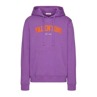 Valentino Print-Hoodie aus Baumwolle - - Sweatshirts & Hoodies - Herren - Lila - M
