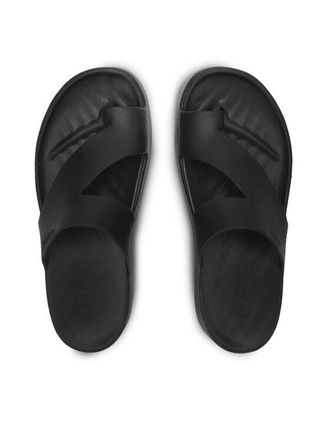 Crocs Zehentrenner Getaway Platform Toe Loop 210834 Schwarz