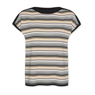 Elena Miro Viskosemischung Gestreiftes Top - - Tops - Damen - Schwarzk - 2XL