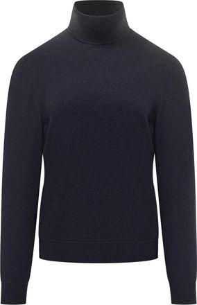 Malo Homme, Pulls, Bleu, Taille: M Col roul&eacute; en cachemire