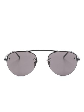 Saint Laurent Eyewear SL 575 Sonnenbrille mit rundem Gestell - Schwarz