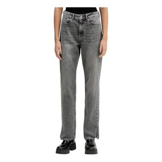Karl Lagerfeld High Waist Gerades Jeans - - Jeans - Damen - Grau - W26 L30