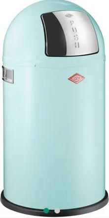 WESCO Abfallsammler Pushboy Junior, Edelstahl, Mintgr&uuml;n, Metall, 22 L, 63 cm, K&uuml;chen, K&uuml;chenausstattung, M&uuml;lleimer