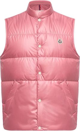 Moncler Moncler Restigo Down Gilet, Men, Pink, Size: 1