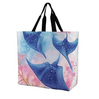 Generic Animaux Marins Raies Sac A Main Femmes L&eacute;ger Tote Bag Imperm&eacute;able Sac A Main Femme Pour Voyage Travail Plage