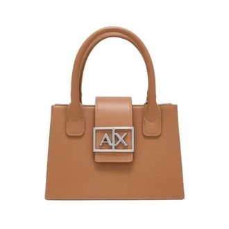 A|X Armani Exchange Chice Strukturierte Luxus-Handtasche - - Bags - Damen - Braun - ONE SIZE