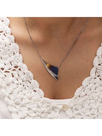 Zeeme Stainless Steel Halskette Edelstahl mit Titan mehrfarbig 43+4cm lang