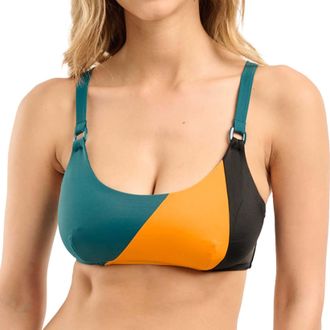 Sans Complexe Damen Beyond The Beach Bikinioberteil, BH ohne Bügel, Black Green Yellow, 50