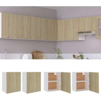 vidaXL Vidaxl - Armoires suspendues 2 pcs Ch&ecirc;ne sonoma 50x31x60 cm Agglom&eacute;r&eacute;