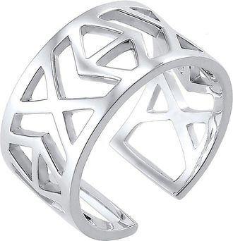 Elli Ring Damen Ikat-Muster im Boho Design in 925 Sterling Silber