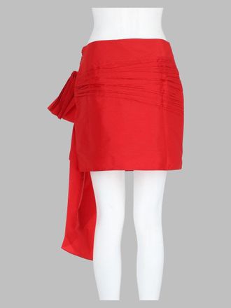 Rotate Draped Mini Skirt - Red