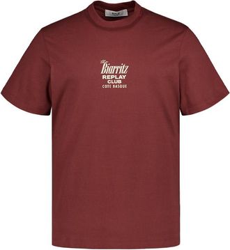 Replay Herren T-Shirt braun Baumwolle