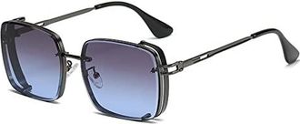 Generic Punk hommes et femmes lunettes de soleil carrées lunettes de soleil en plein air vacances tir de rue lunettes de soleil décoratives (couleur : B, tail