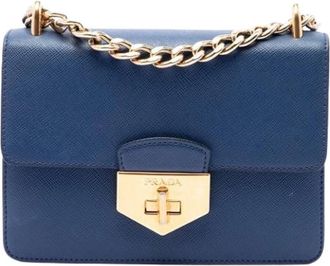 Prada Sac bandouli&egrave;re Saffiano Pre-owned - Femme - Pre-owned - Bleu - Taille: ONE Size