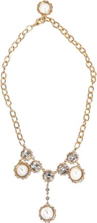 Dolce & Gabbana Femme, Accessoires, Jaune, Taille: ONE Size Clock Watch Statement Necklace
