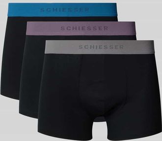 Schiesser Trunks mit Label-Bund im 3er-Pack