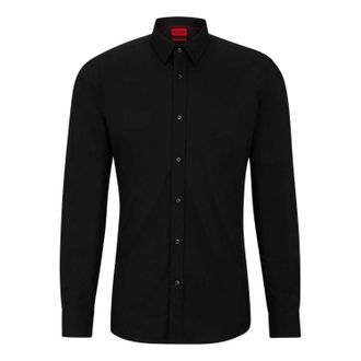 HUGO BOSS Hugo - Formelles Hemd f&uuml;r Herren, Extra-Schlank (Schwarz)