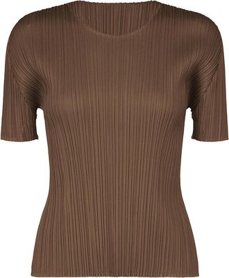 Issey Miyake Pleats Please Top - Brown