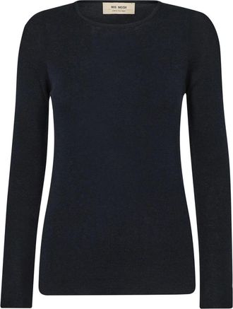 Mos Mosh MOS Mosh, Femme, Pulls, Bleu, Taille: 42 FR Pull en maille slim-fit