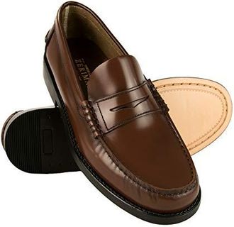 Zerimar Cuir Naturel Mocassins Castellanos | Chaussures Élégantes pour Hommes | Mocassin Masque Espagnol | Couleur Cuir | Taille 50
