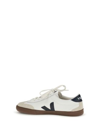 Veja Mens Sneakers Volley White White-Navy-Bark Trainers White/navy/bark