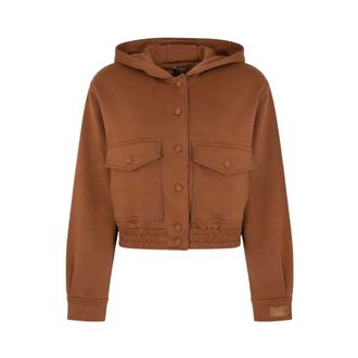 Twinset Veste sweat courte - Femme - Sweatshirts et sweats &agrave; capuche - Brun - Taille: 42 FR