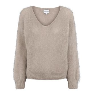 Americandreams Americandreams, Femme, Pulls, Beige, Taille: 42 FR Milana LS Alpaca Pullover