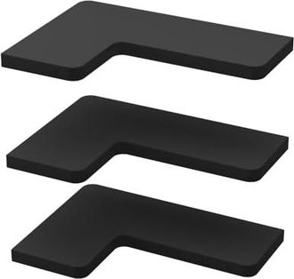 Vicco &Eacute;tag&egrave;re dangle Curva, Noir, 40.5x2.5cm Lot de 3