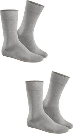 Hudson Herren Socken Only 2-Pack druckfreier Bund Silber 0502 39-42