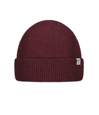 Barts Herren Beanie Strickm&uuml;tze gestrickte Winterm&uuml;tze mit Umschlag Stonel 5752 Dark Red 05